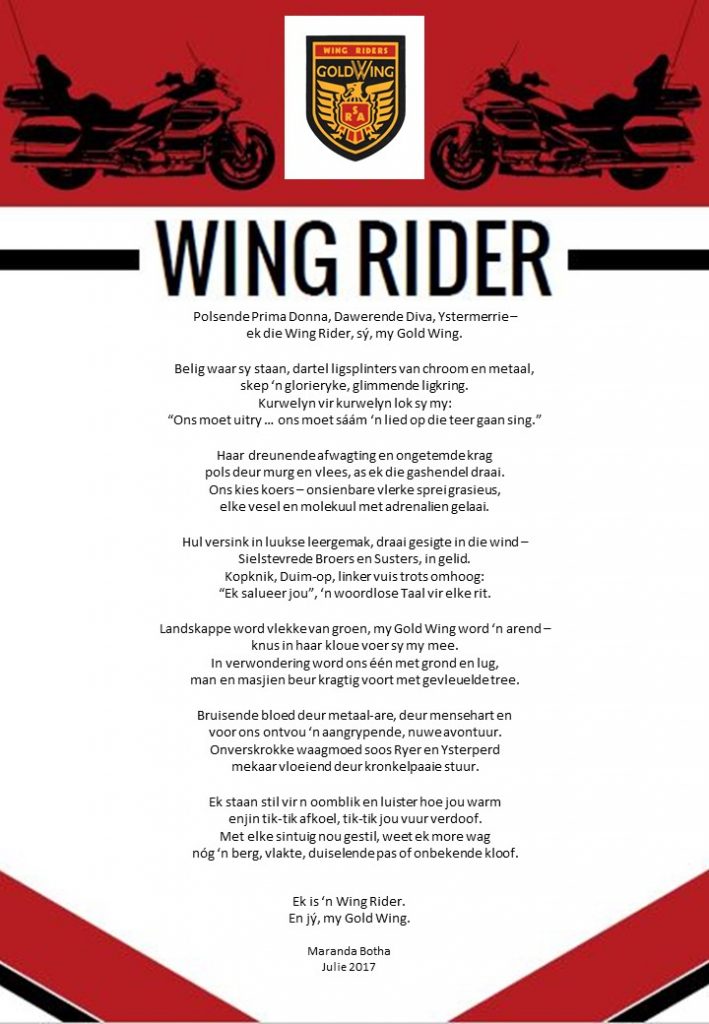 Wing Rider – ‘n Gedig – Wing Riders SA